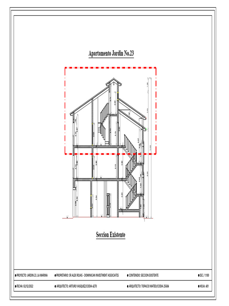 Jardin 23 - Seccion Existente | PDF