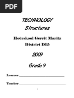 Grade 7 Technology: Structures Worksheet | PDF | Gear | Paper
