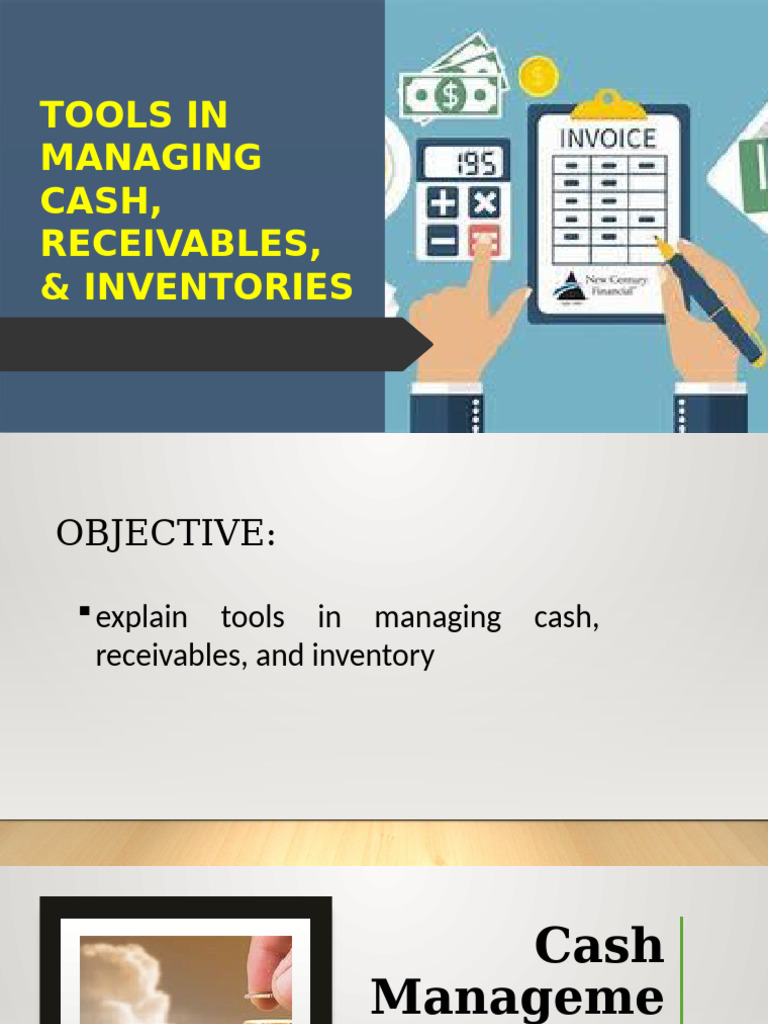 q1 Lesson4 Tools in Managing Cash Receivables Inventory | PDF | Inventory | Cash