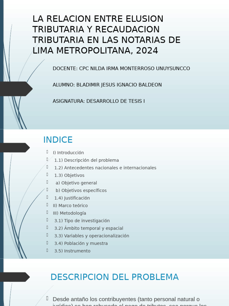 Elusión y Recaudación Tributaria en Notarías | PDF | Evasión de impuestos