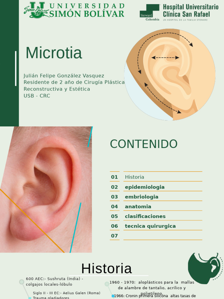 Microtia | PDF | Especialidades Medicas | Especialidades Quirúrgicas