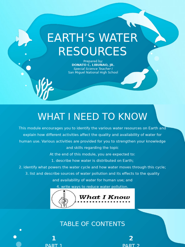 Earths Water Resources | PDF | Water Cycle | Water