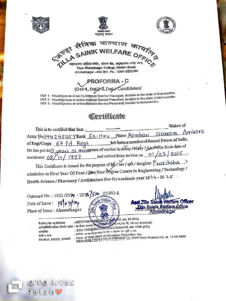 PROFORMA - C Certificate - Compressed | PDF