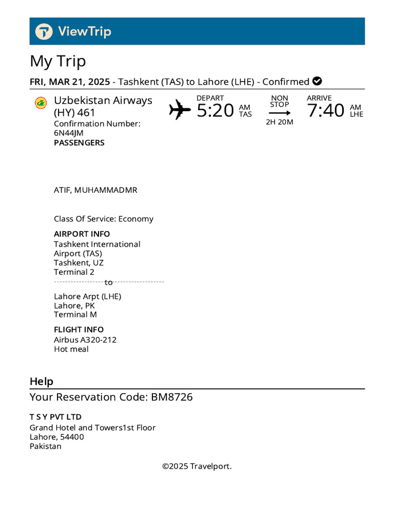 ATIF-Travelport Viewtrip - My Trip | PDF