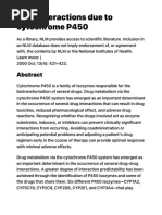 CYP450 Interaction Table | PDF | Drugs Acting On The Nervous System | Drugs