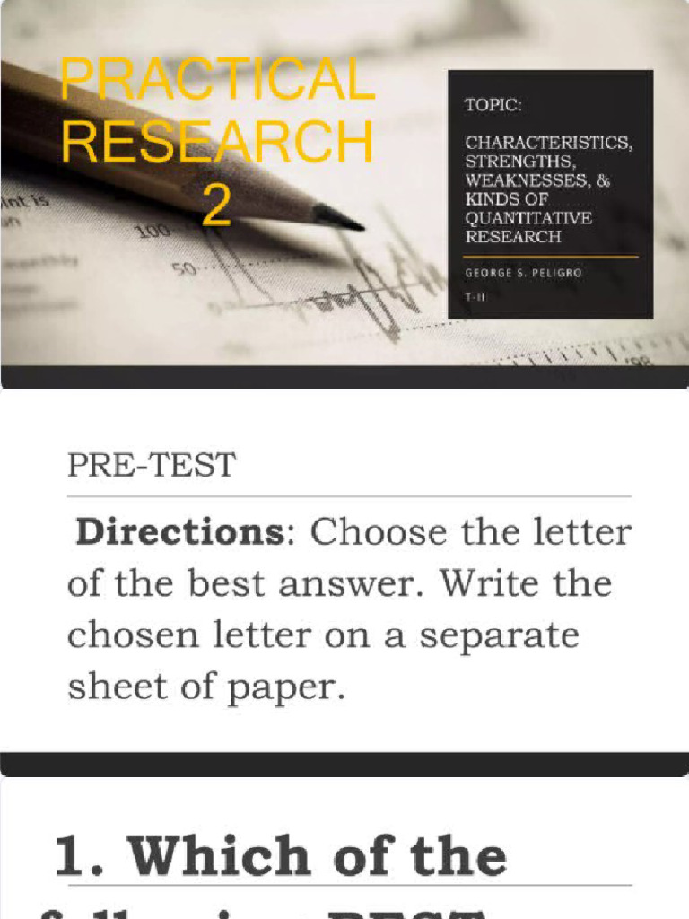 Characteristics, Strengths, Weaknesses and Kinds of Quantitative Research | PDF