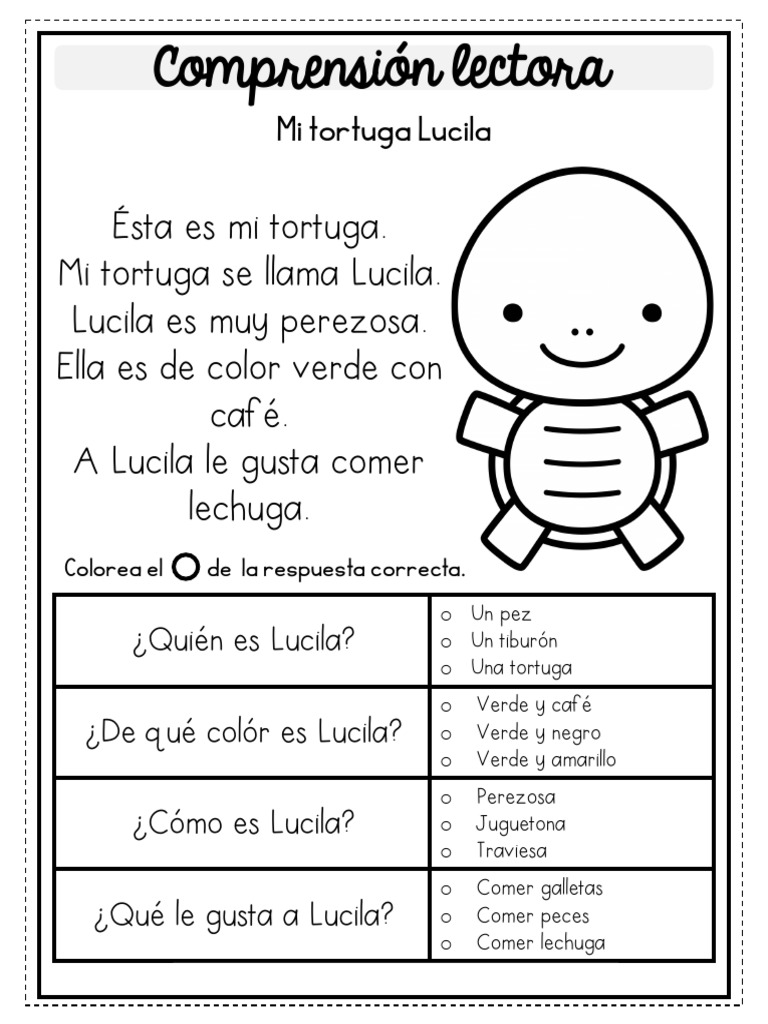 1°. Lecturas Comprensión Animalitos | PDF