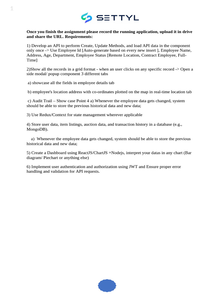 Settyl Assignment 2 | PDF