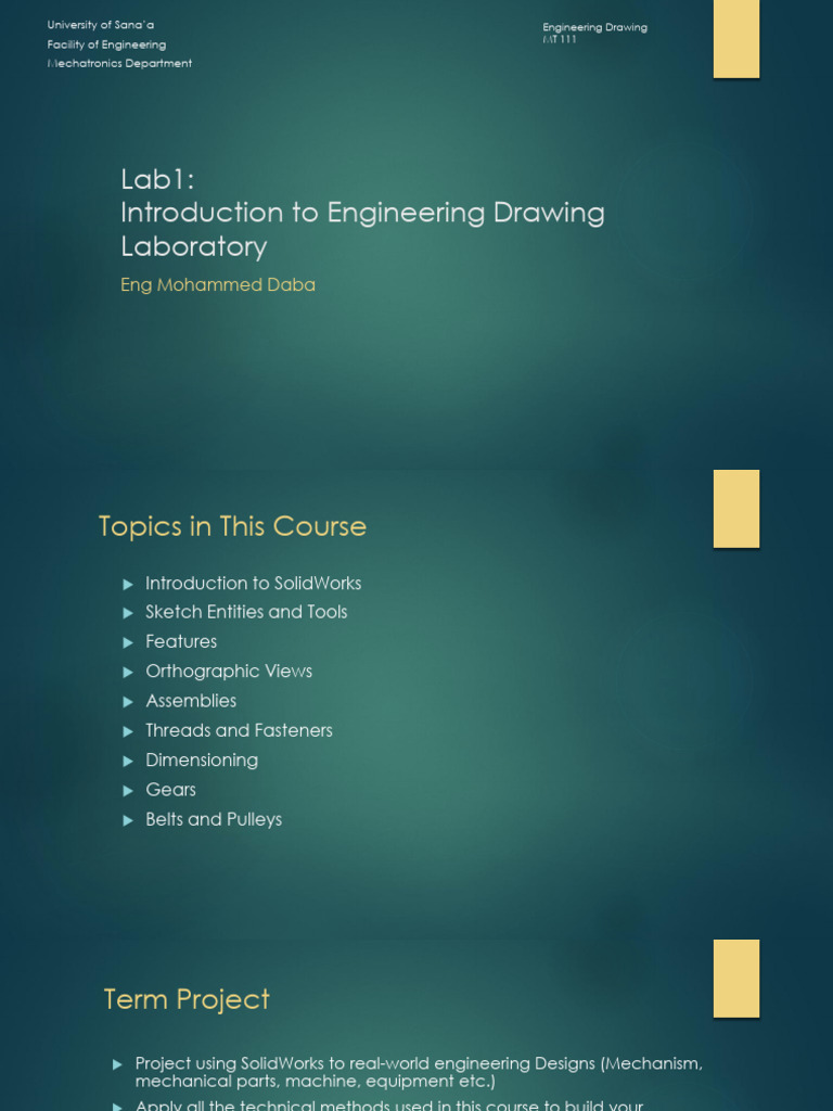 Lab1 - Introduction To Engineering Drawing Laboratory | PDF | Computer ...