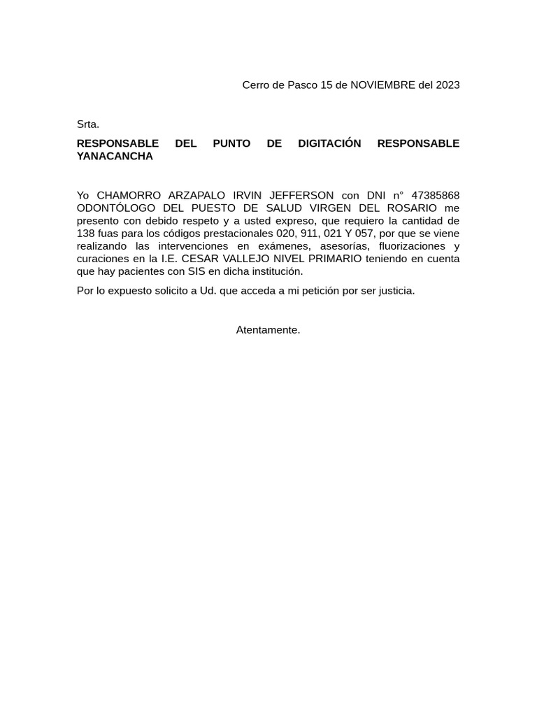 Solicitud de FUAS para Atención Odontológica | PDF
