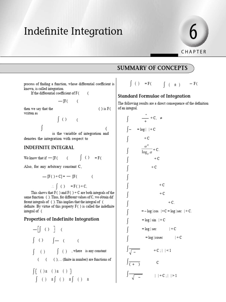 Indefinite Integral | PDF | Integral | Trigonometric Functions