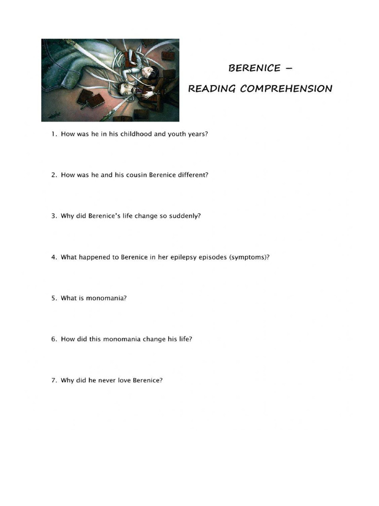 Berenice Allan Poe Worksheet | PDF