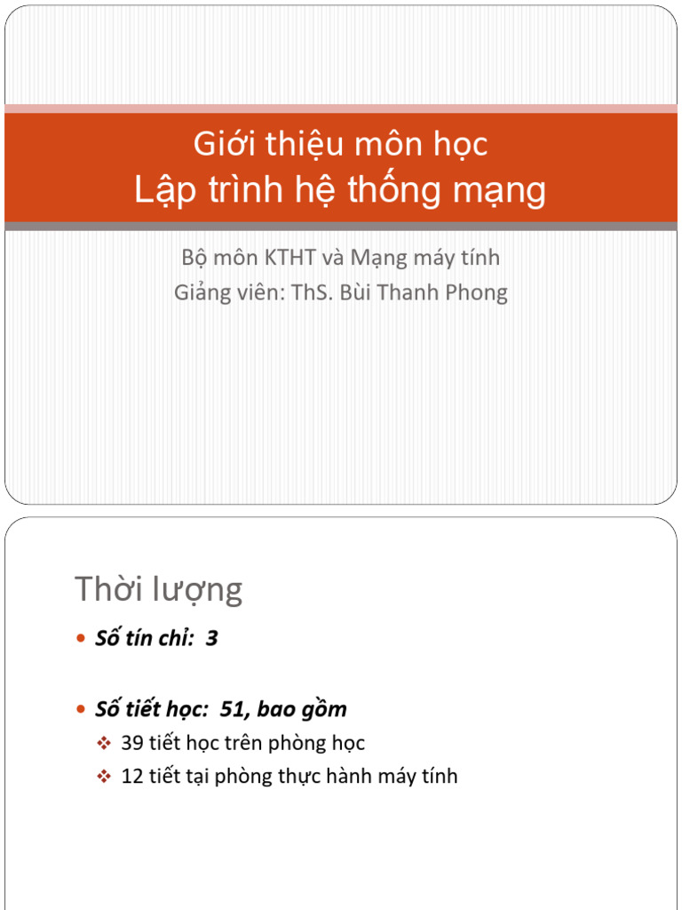 Gioi Thieu Mon Hoc | PDF