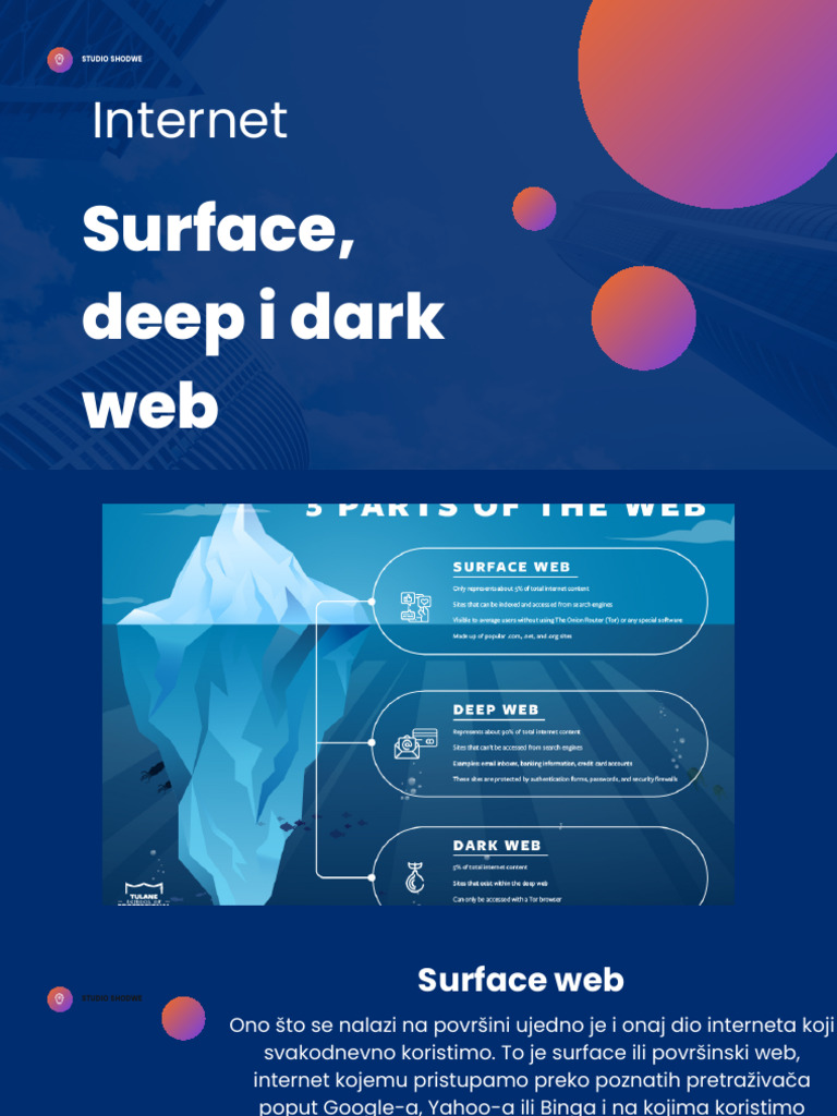 Internet, Surface Deep I Dark Web | PDF