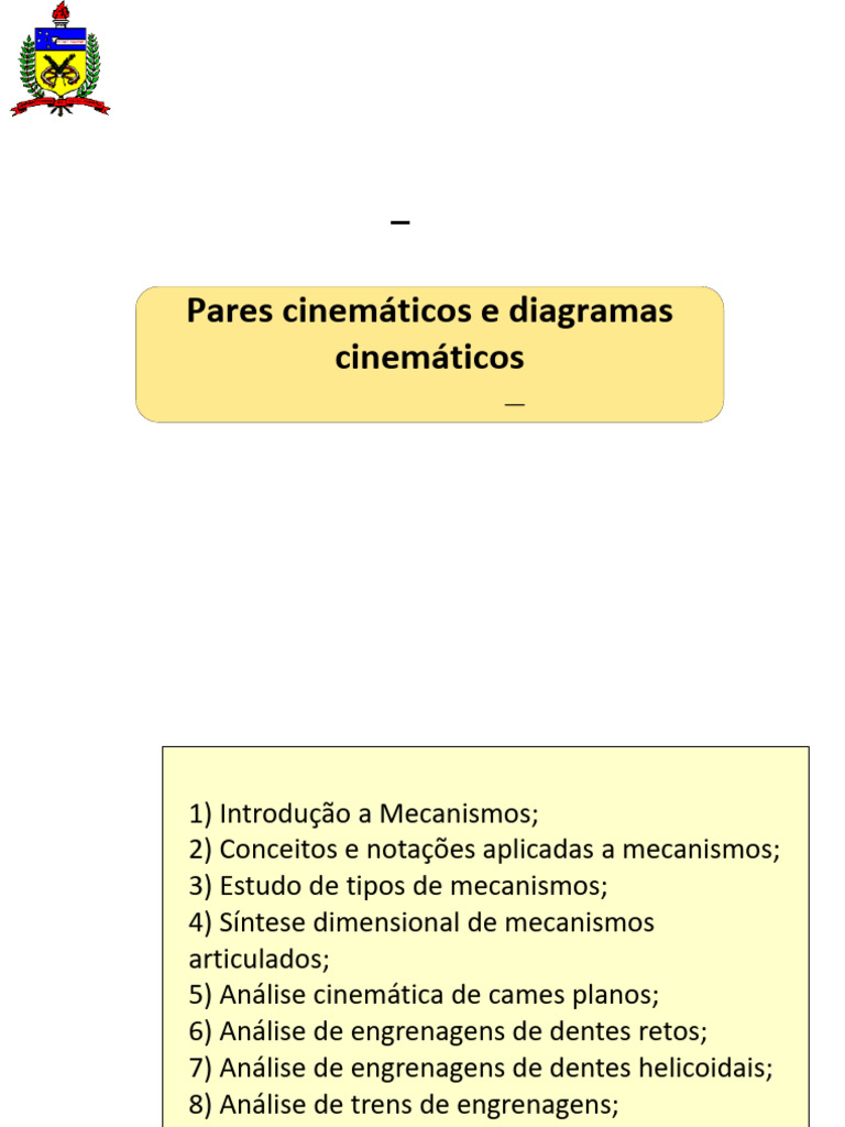 Classificação de Pares Cinemáticos | PDF | Rotação | Cinemática