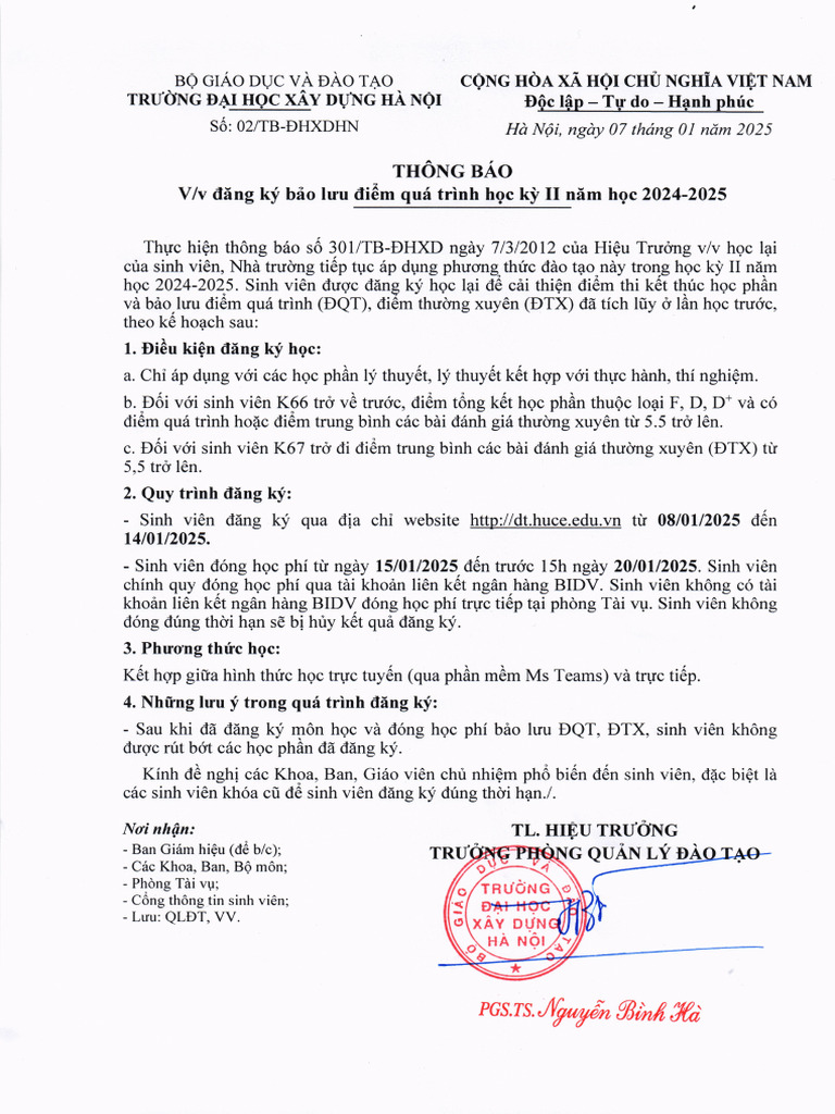 2 - TB DK Bao Luu DQT Hk2 24.25 | PDF