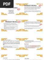 Product Recall - SFDA Guideline | PDF | Risk | Hazards
