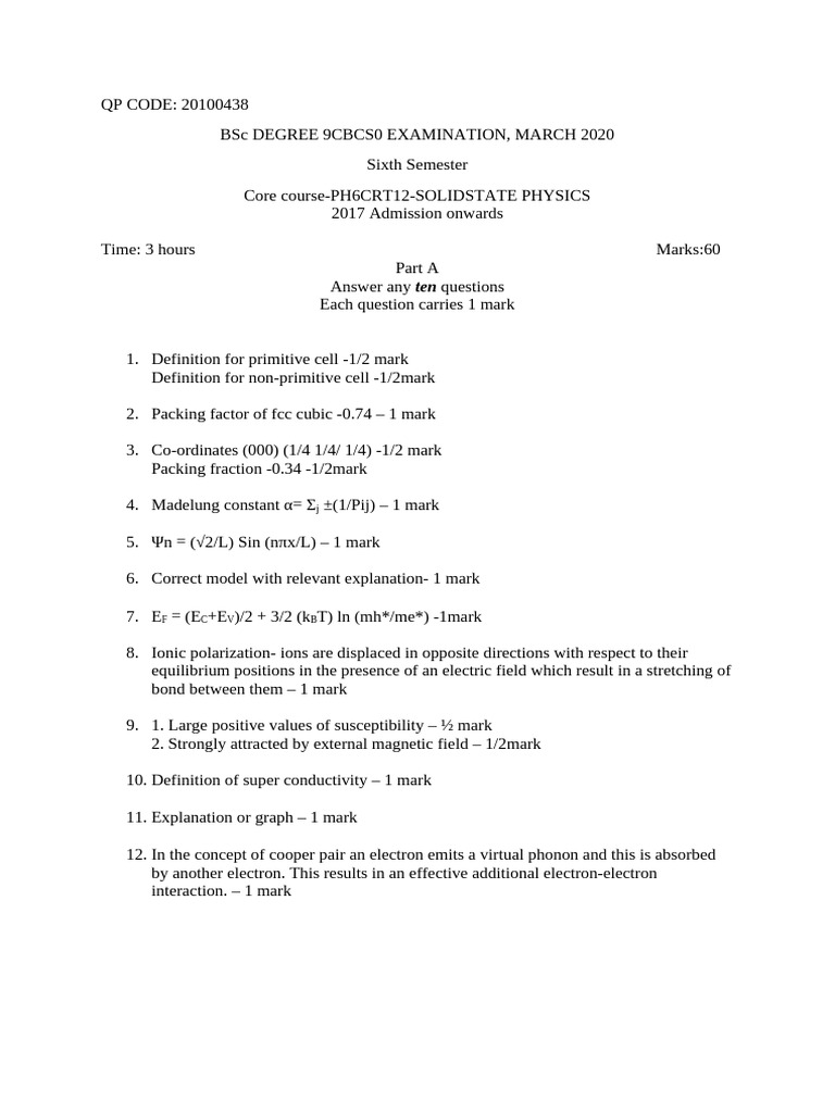 20100438-Solid State Physics | PDF | Crystal Structure | Ionic Bonding
