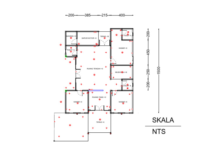 Skala NTS: TERAS - 18 Dapur Kotor +0 Gudang +3 Toilet - 5 | PDF