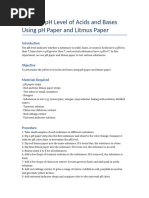 Understanding Litmus Paper Tests | PDF | Ph | Acid