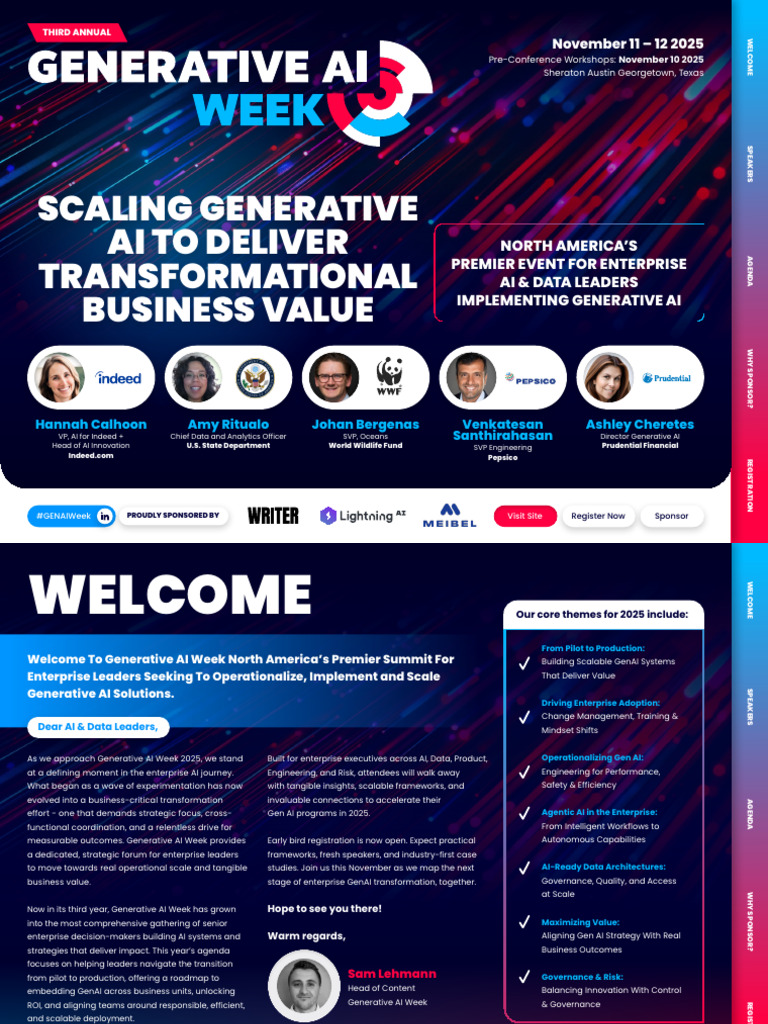 Generative AI Week Agenda 2025 | PDF | Artificial Intelligence ...