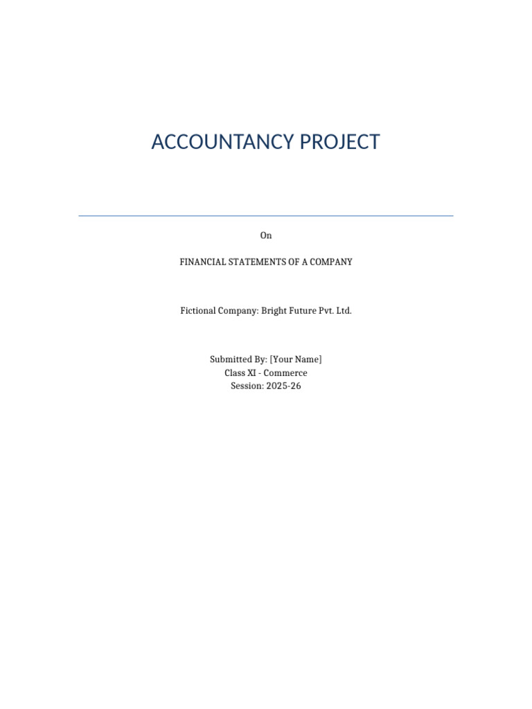 Financial Statements of Bright Future Pvt. Ltd. | PDF