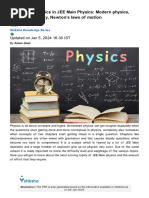 Best Books For JEE Mains Preparation | PDF