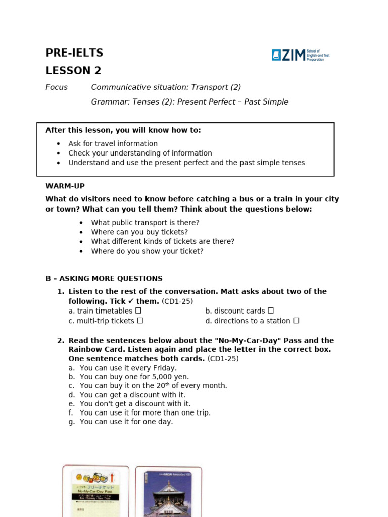 Pre IELTS - Speaking.lesson 2.120 | PDF | Linguistics