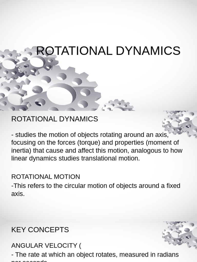 Understanding Rotational Dynamics Concepts | PDF | Rotation Around A ...