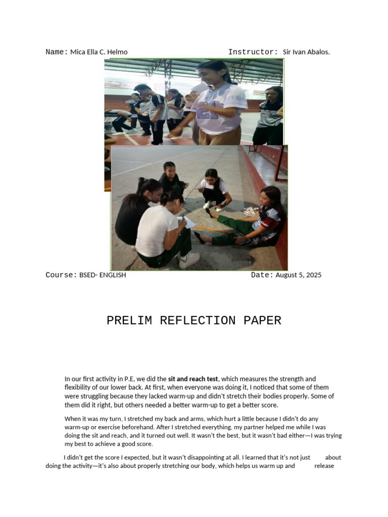 Reflection Paper Format | PDF