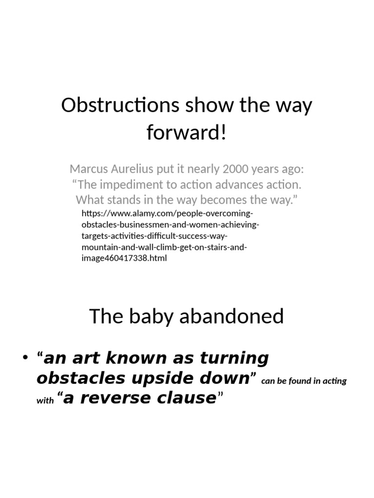 Obstructions Show The Way Forward! | PDF