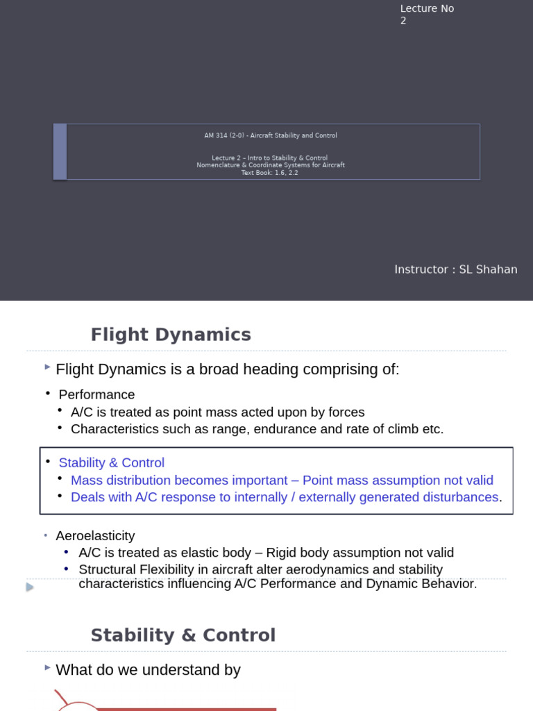 Aircraft Stability & Control Overview | PDF | Mechanics | Classical ...