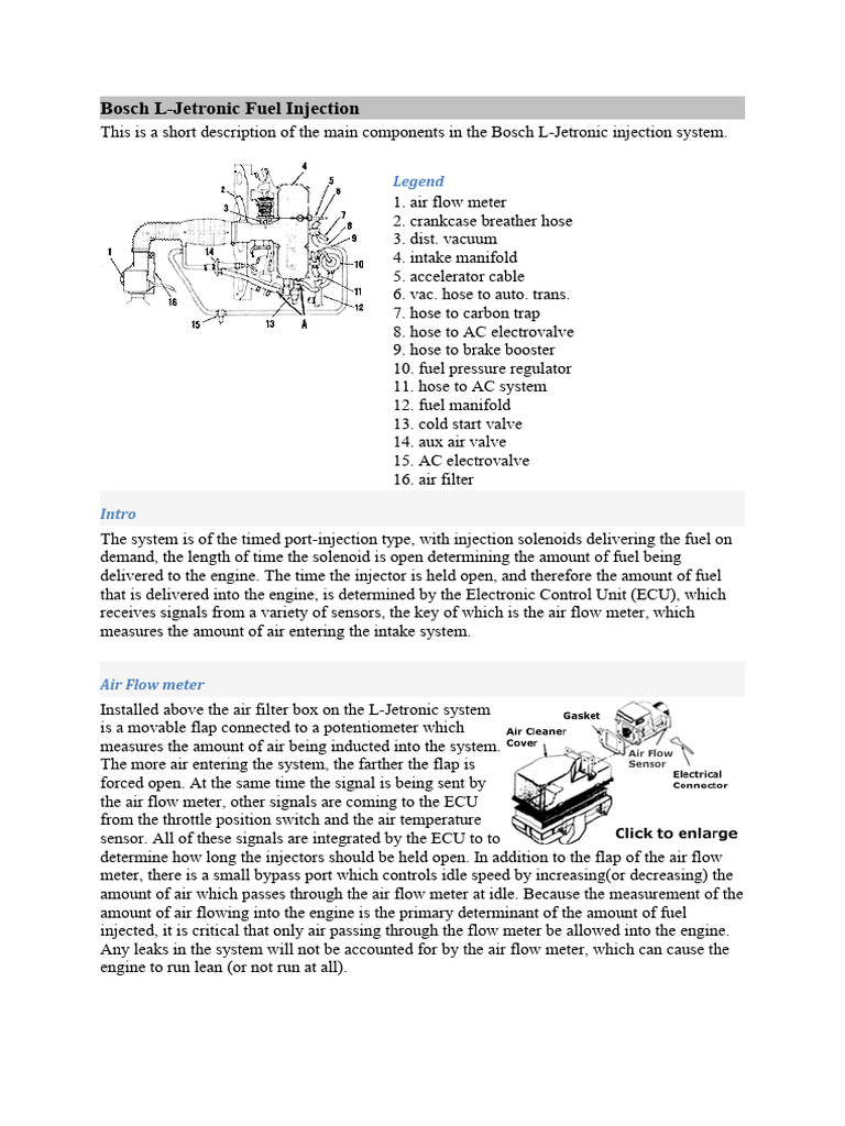 Fuel Injection Bosch | PDF | Fuel Injection | Throttle