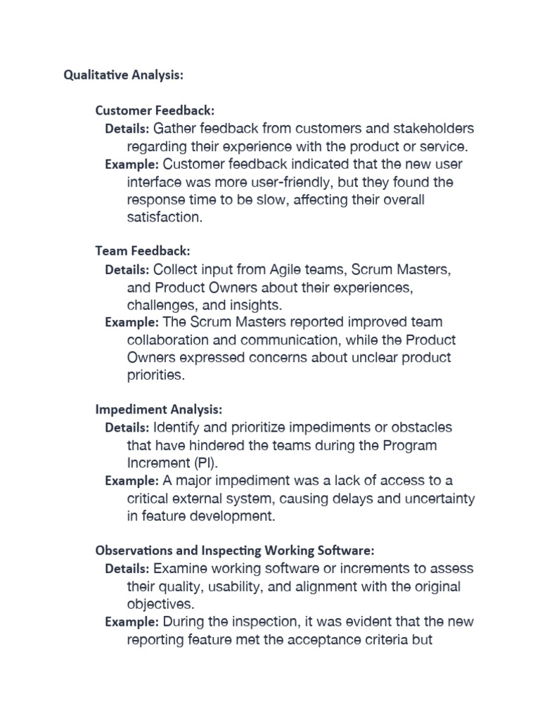 Qualitative and Quantitative Analysis Guide | PDF | Scrum (Software ...
