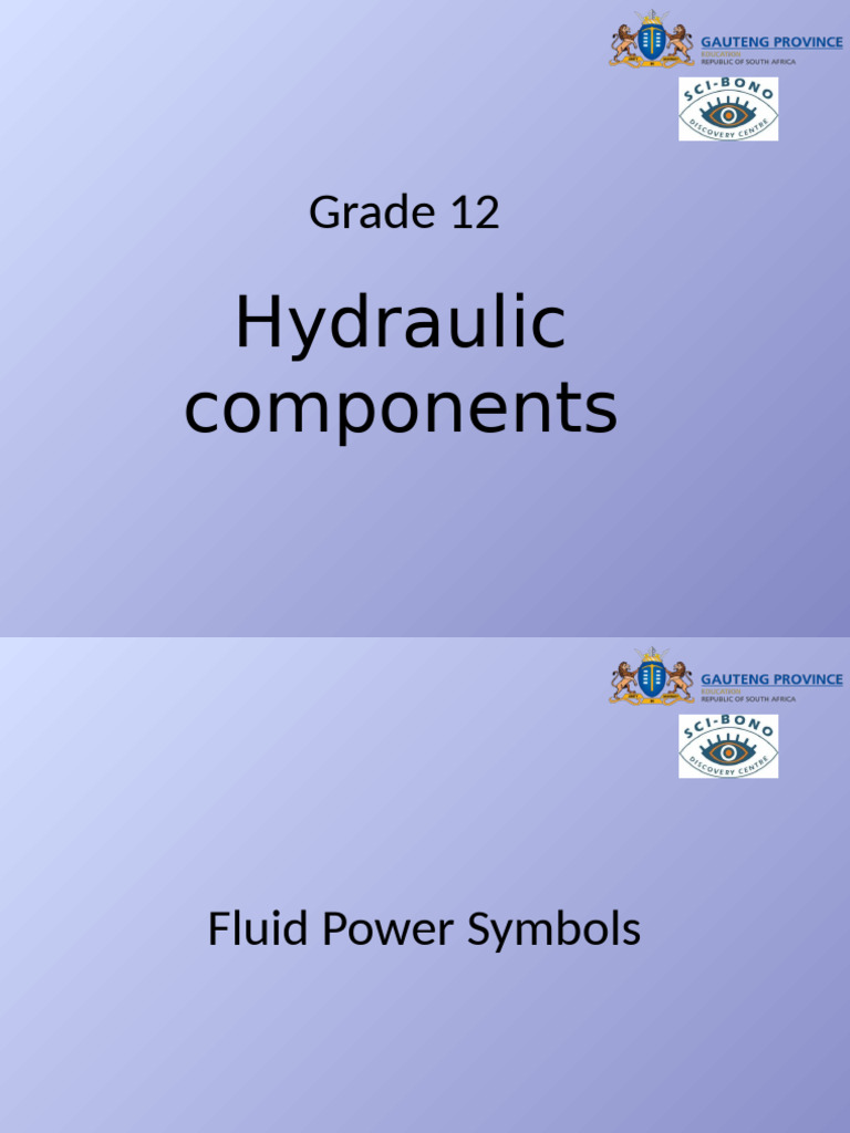 Hydraulic Components and Symbols Guide | PDF | Pump | Valve