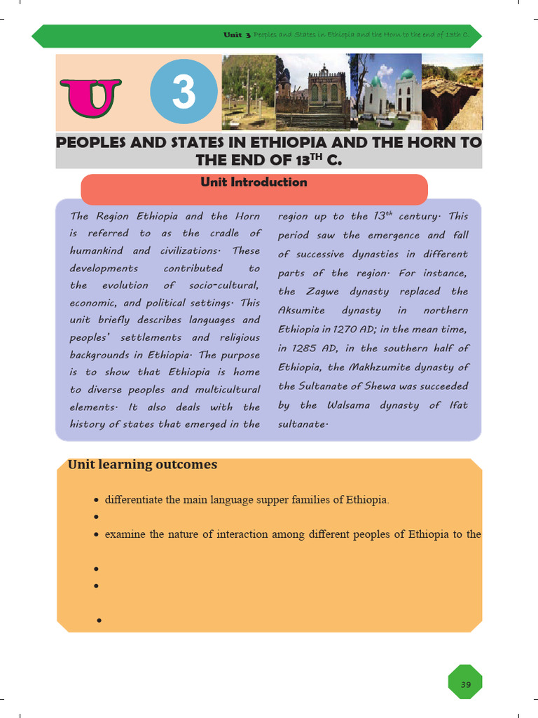 Grade 9 History Textbook Chapter 3 | PDF | Horn Of Africa | Ethiopia