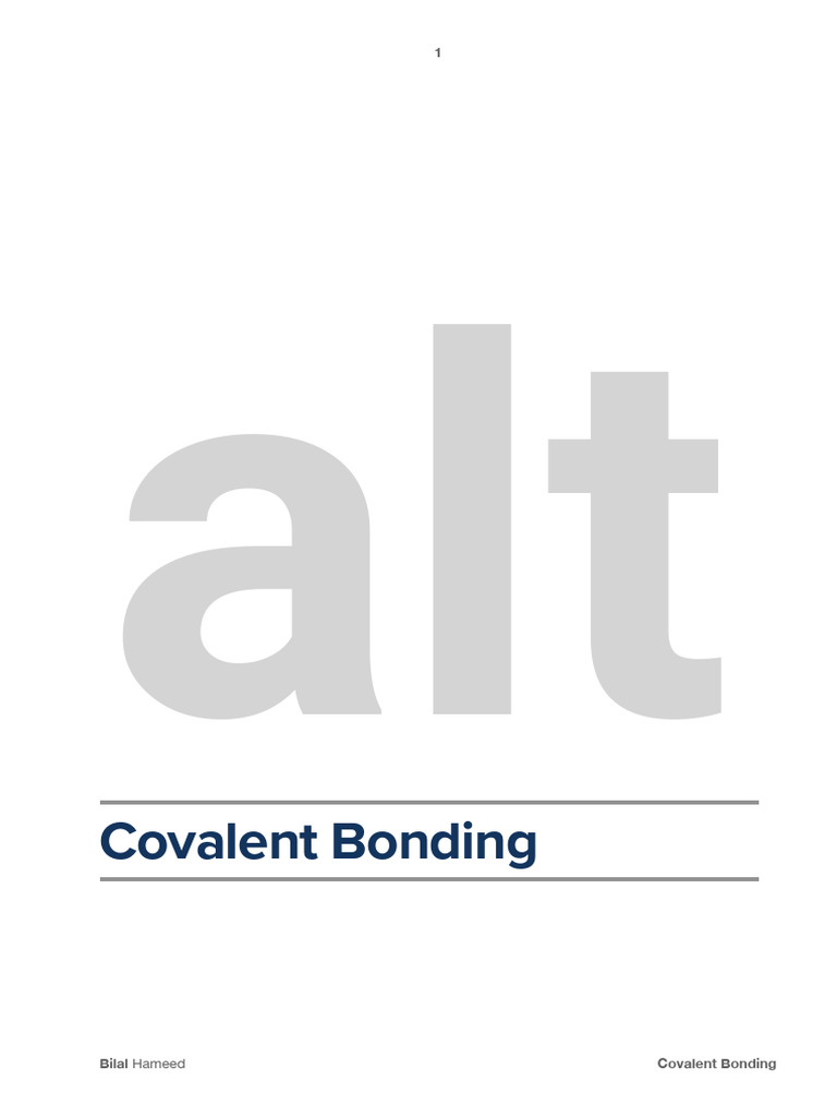 06 Covalent Bonding Notes | PDF | Covalent Bond | Chemical Bond