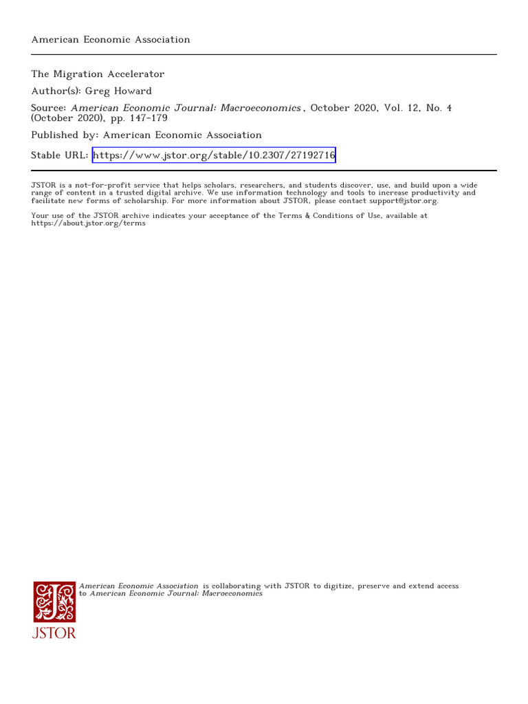 The Migration Accelerator - Labor Mobility, Housing, and Demand | PDF ...