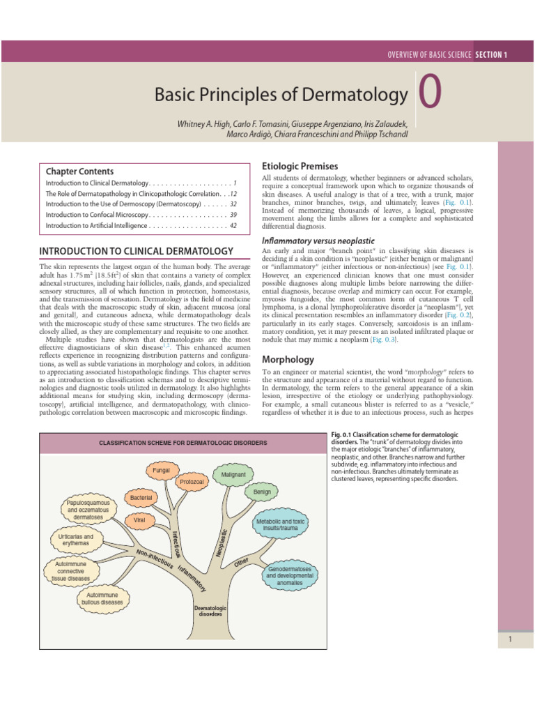 Overview of Dermatology Principles | PDF | Dermatology | Cutaneous ...