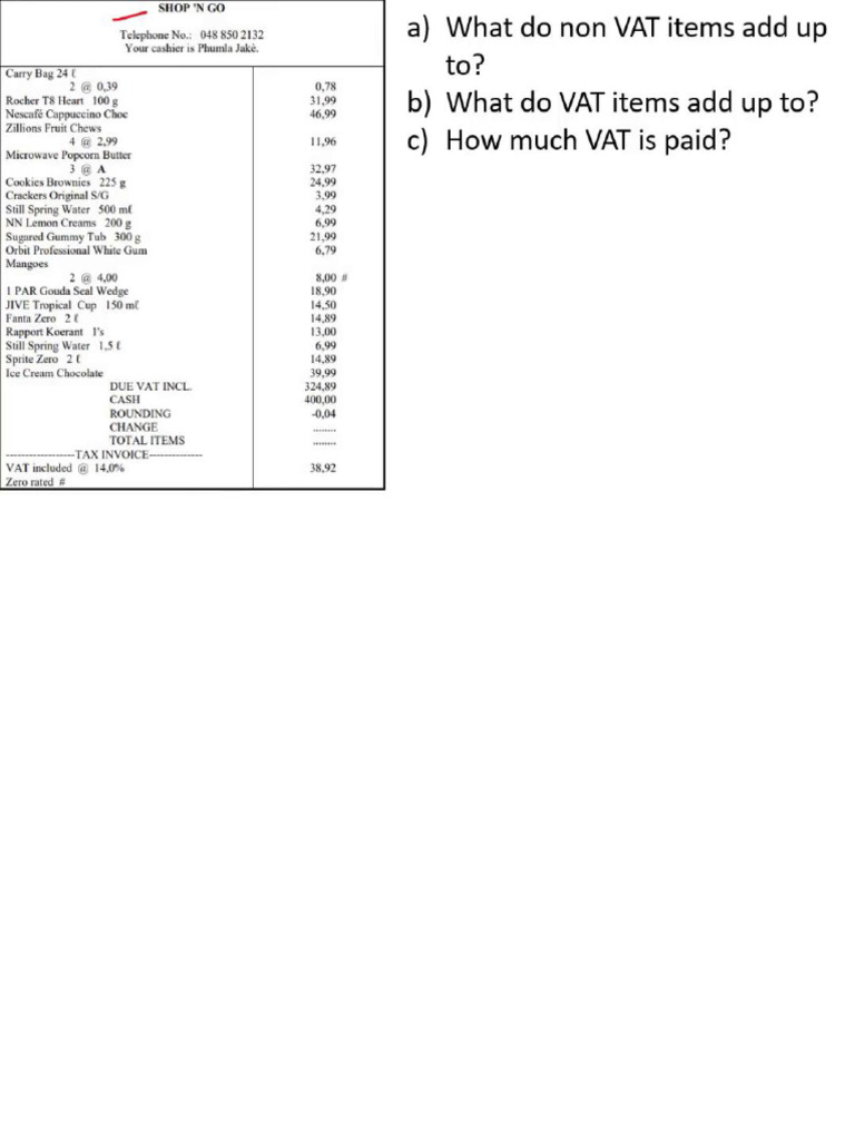 Vat Maths Lit Grade 11 | PDF