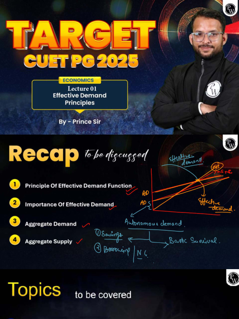 Economics 01 - Class Notes - Target CUET PG 2025 - Economics | PDF