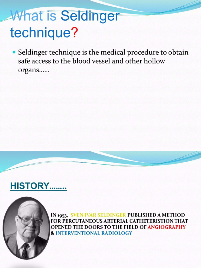 Seldinger Technique | PDF