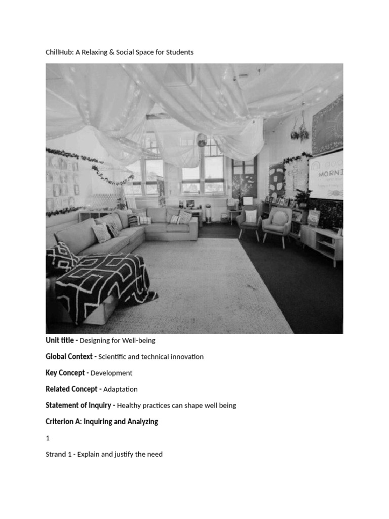 ChillHub Design E-Portfolio | PDF | Well Being | Relaxation (Psychology)