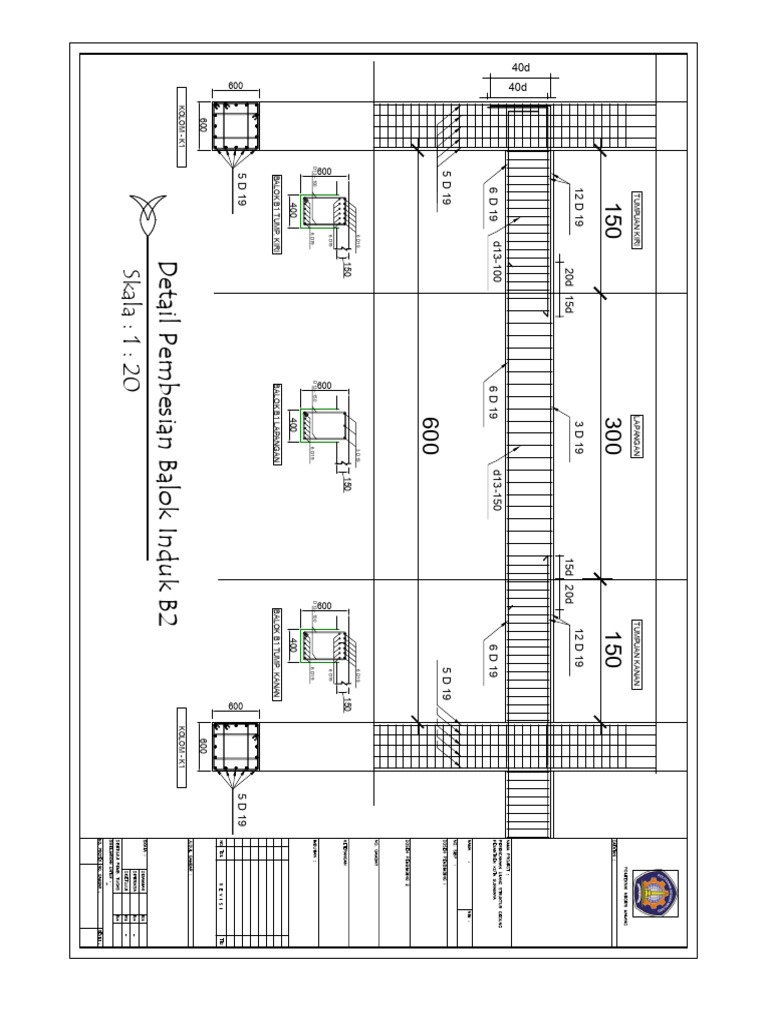 B. Detail Balok b2 | PDF