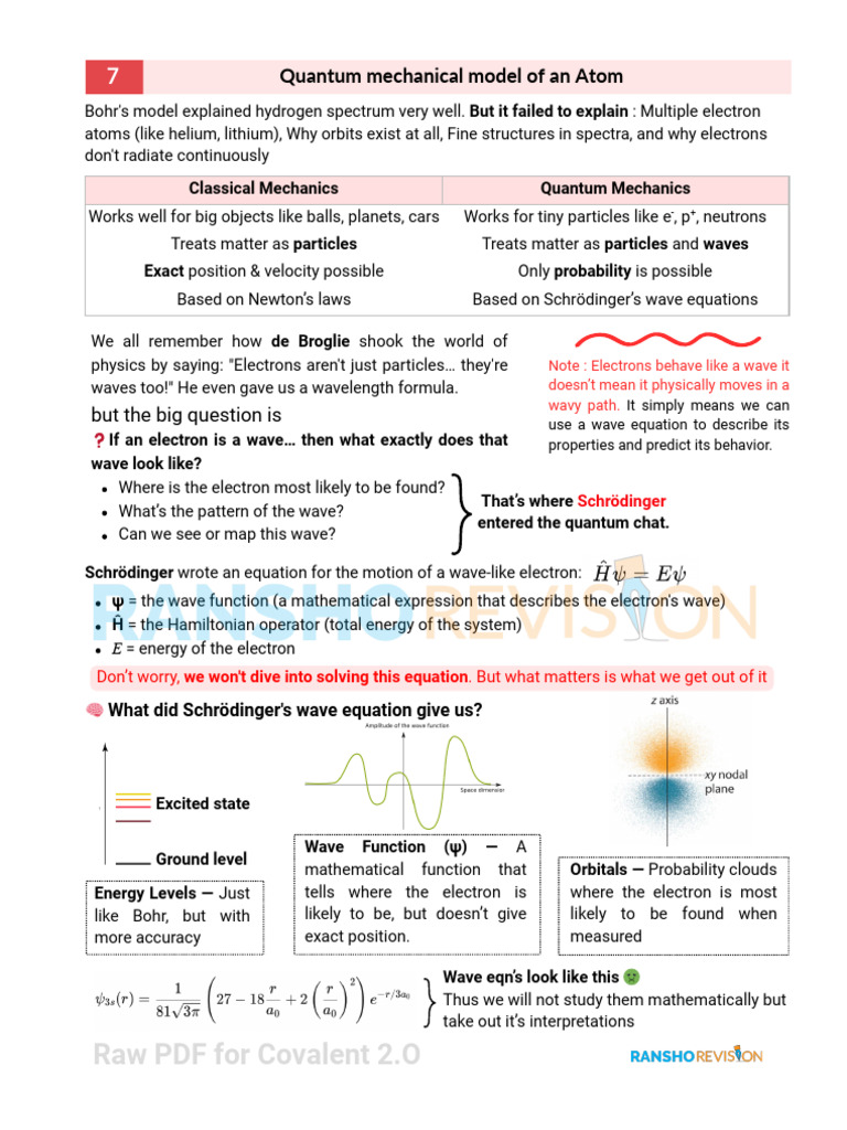Quantum Mechanics: Wave Functions & Orbitals | PDF | Atomic Orbital ...