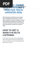 IELTS Test Success Cheat Sheet | PDF | International English Language ...