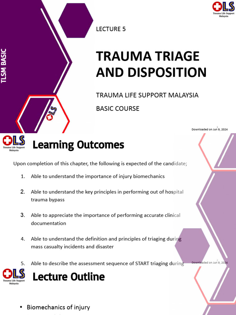 Trauma Triage and Bypass Overview | PDF | Major Trauma | Emergency ...