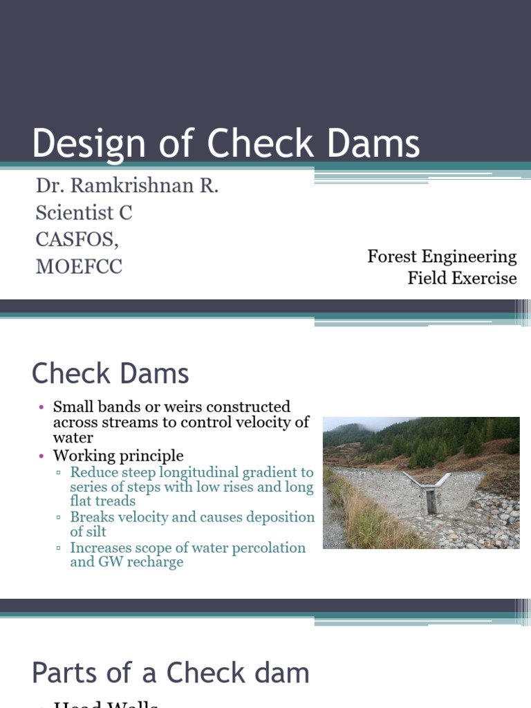 Design of Check Dams-1 | PDF | Stream | Dam