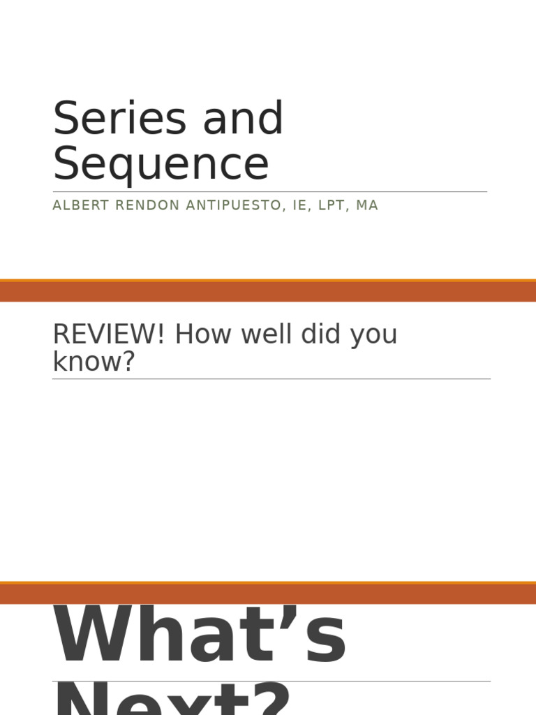 Understanding Sequences and Series | PDF | Arithmetic | Sequence