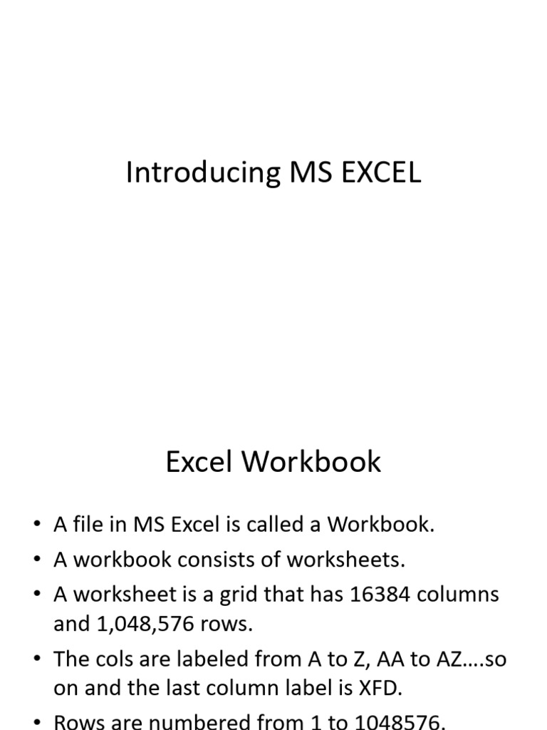 MS Excel Workbook Basics Guide | PDF | Microsoft Excel | Mathematics